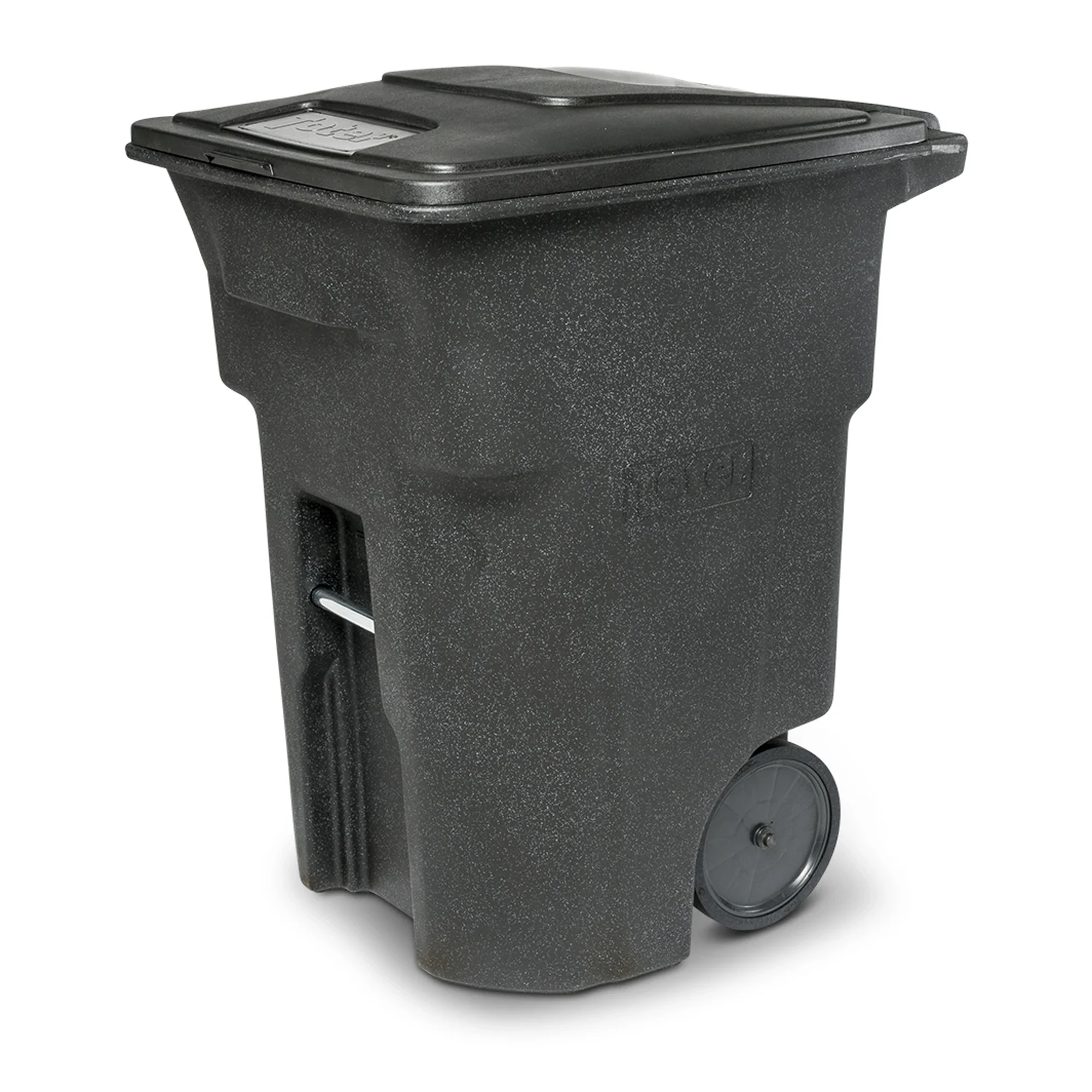Toter® 96 Gal. Trash Can with Smooth Wheels and Lid, Blackstone ...