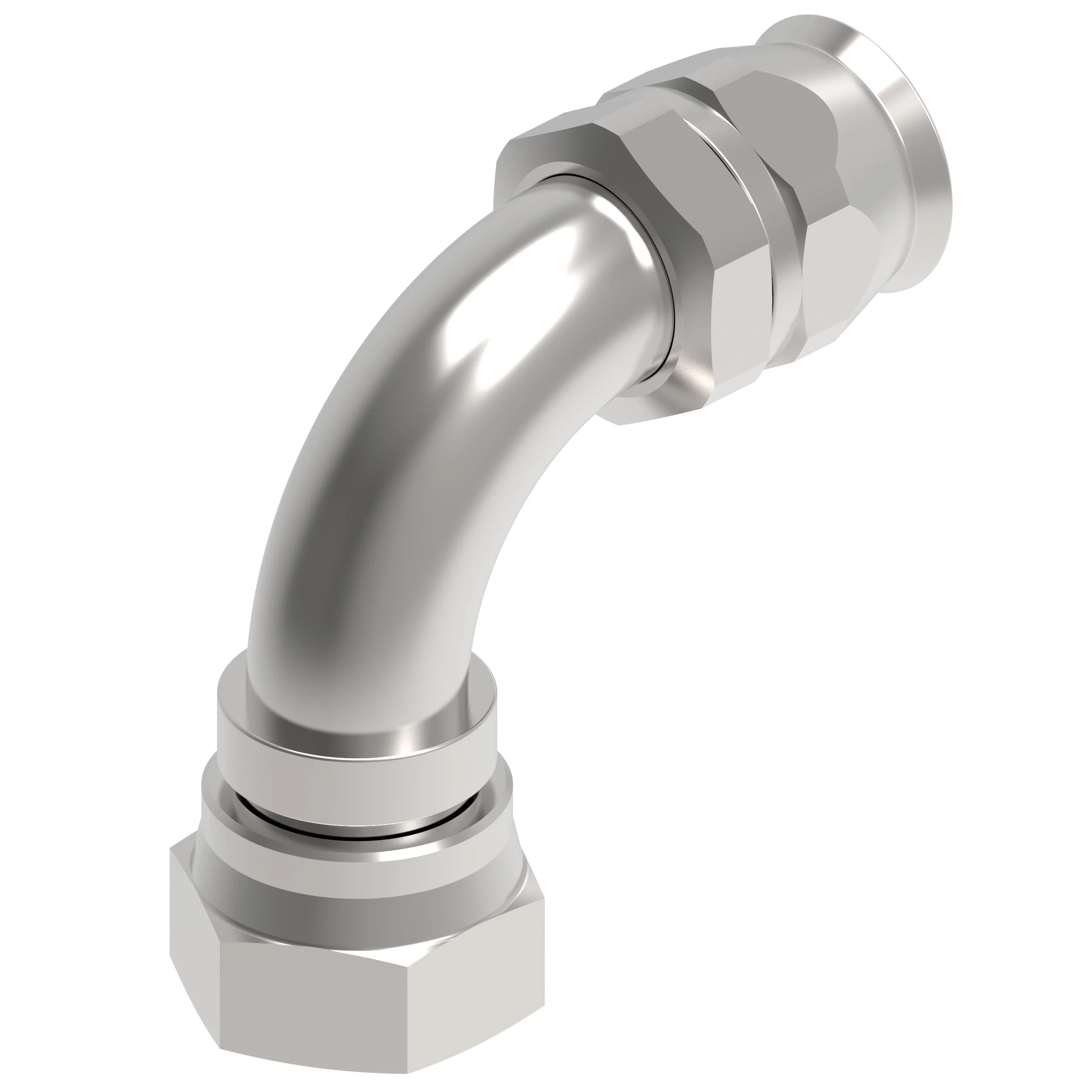 Aeroquip 1in Female JIC Swivel 90deg X 1in Teflon Hose | Wastebuilt.com