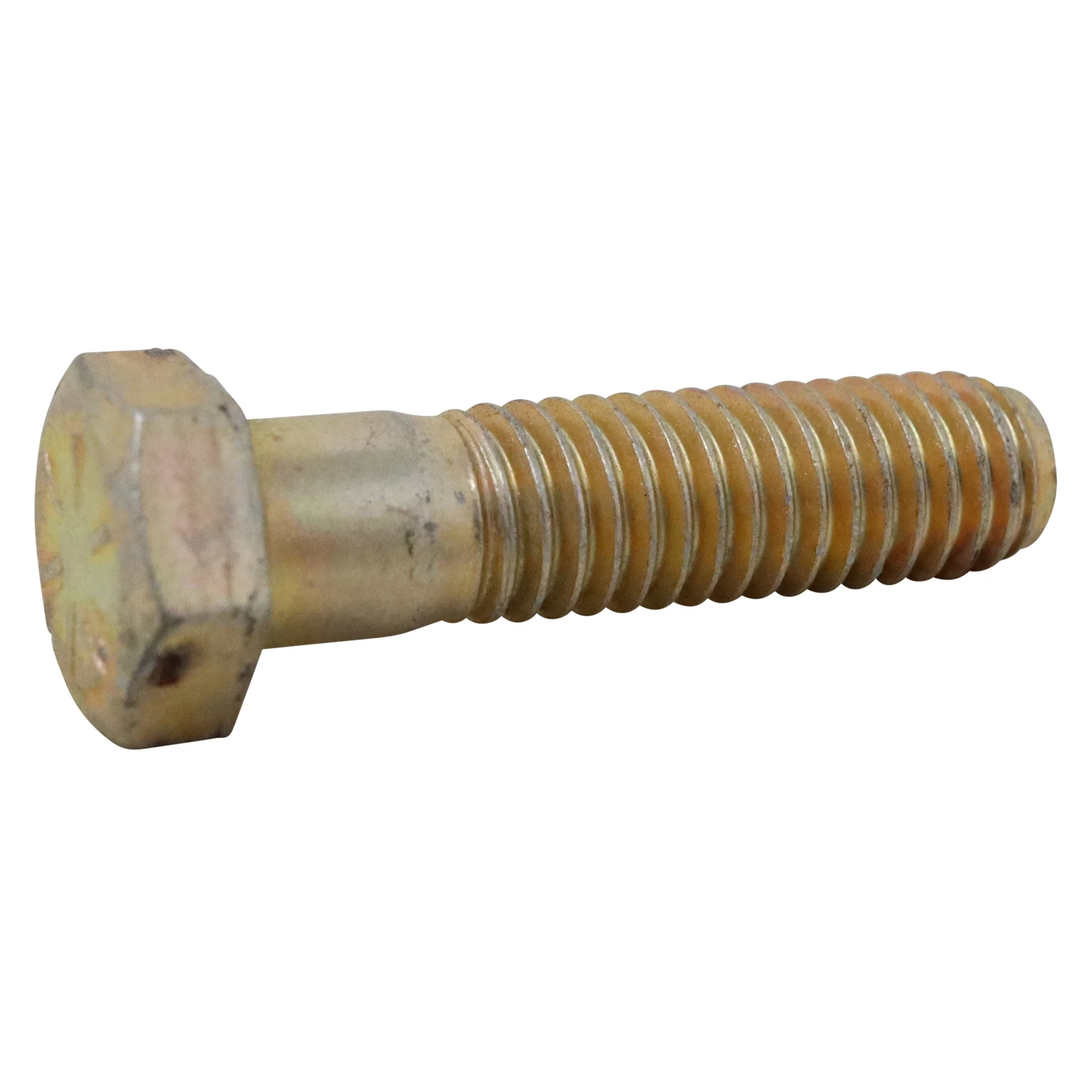 3/8-16X1 1/4 USS Grade 8 Bolt, Zinc-Yellow | Wastebuilt.com