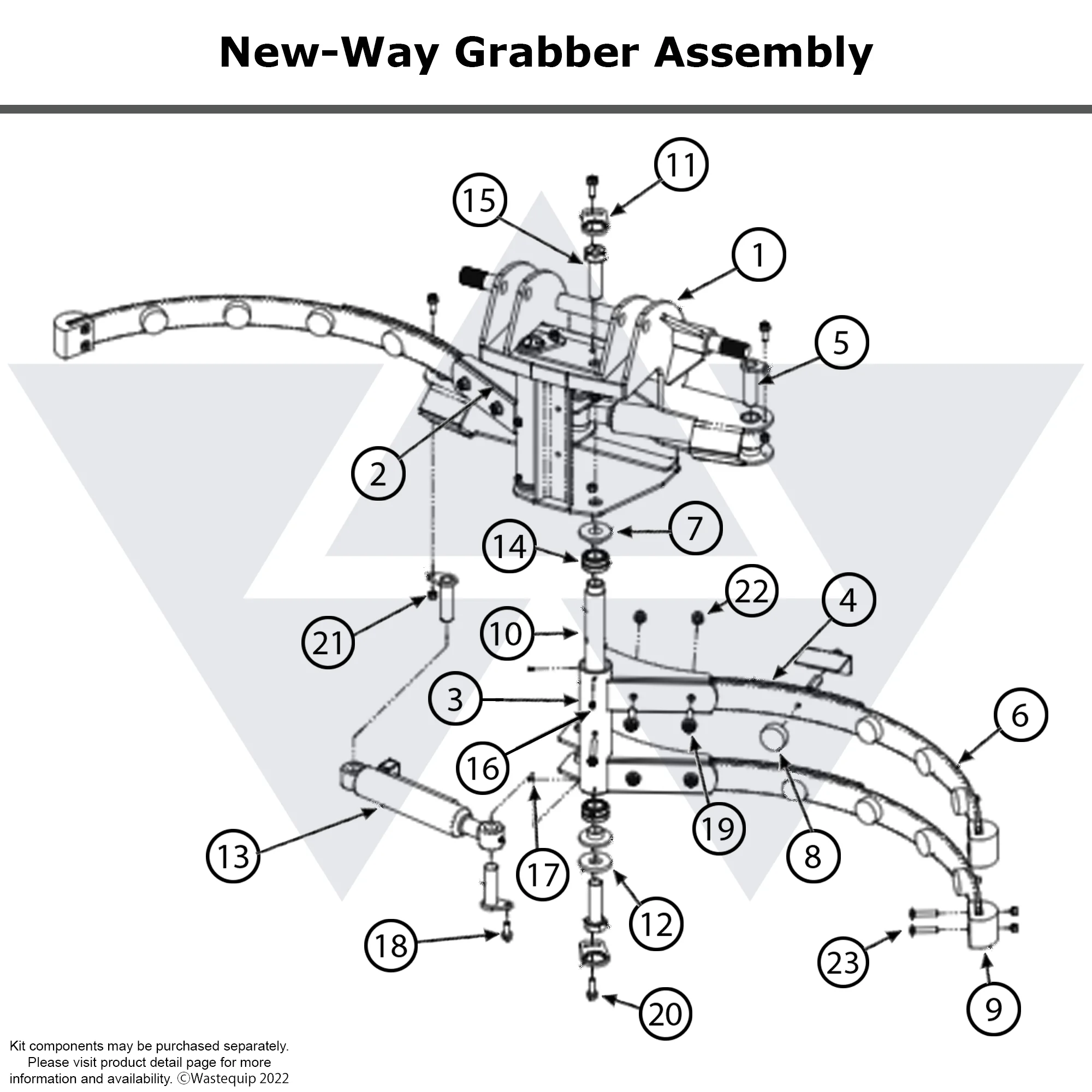 Wastebuilt® Replacement for New Way Grabber Assembly | Wastebuilt.com