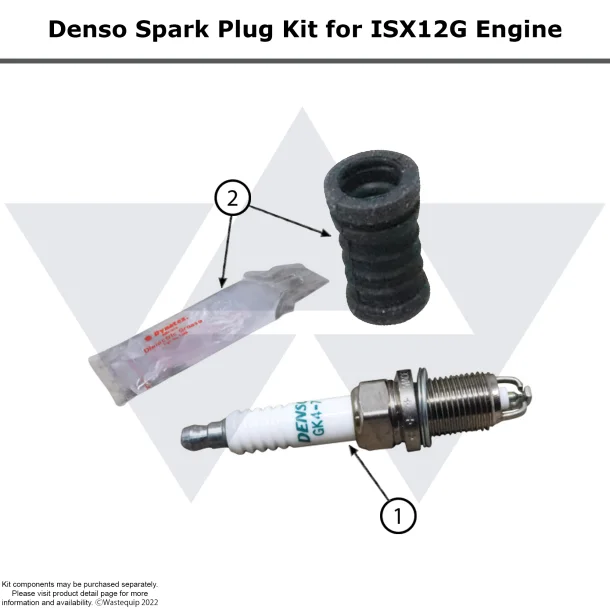 Wastebuilt® Replacement for Denso Spark Plug Kit For Isx12G Engine ...
