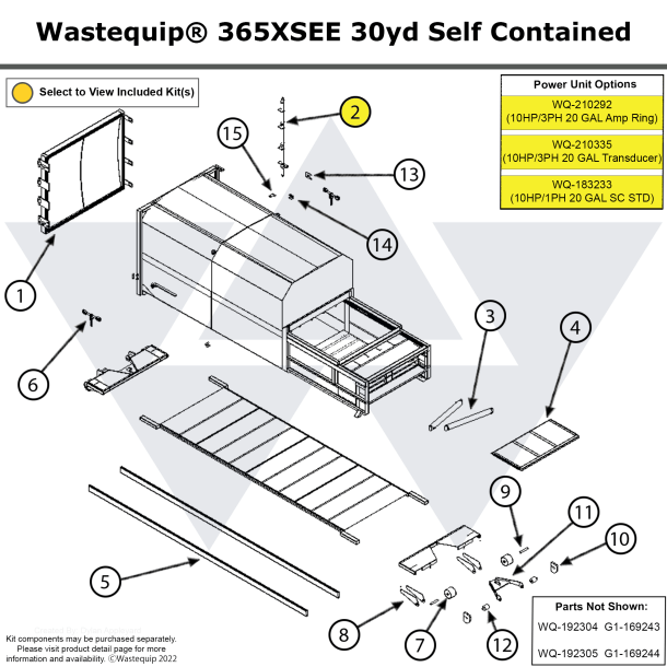 Wastequip® 365XSEE 30 Yard Self Contained Compactor | Wastebuilt.com