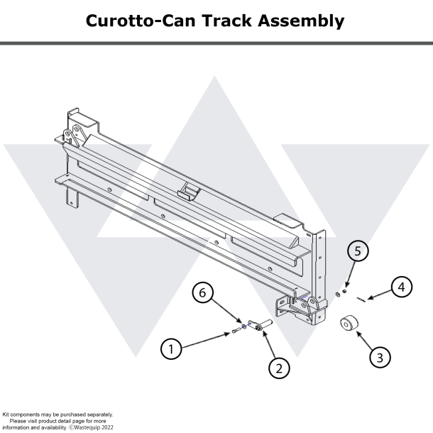 Wastebuilt® Replacement for Curotto-Can 68" x 6" x 25" Slide Track ...