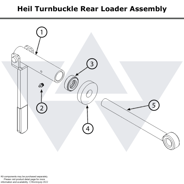 Wastebuilt® Replacement for Heil Turnbuckle Rear Loader Assembly ...