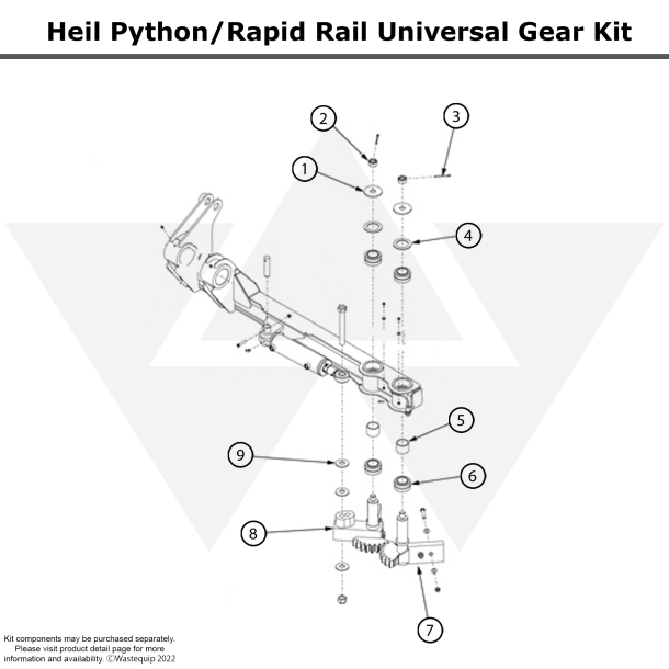 Wastebuilt® Replacement for Heil (K)RR/Python Universal Gear Kit ...